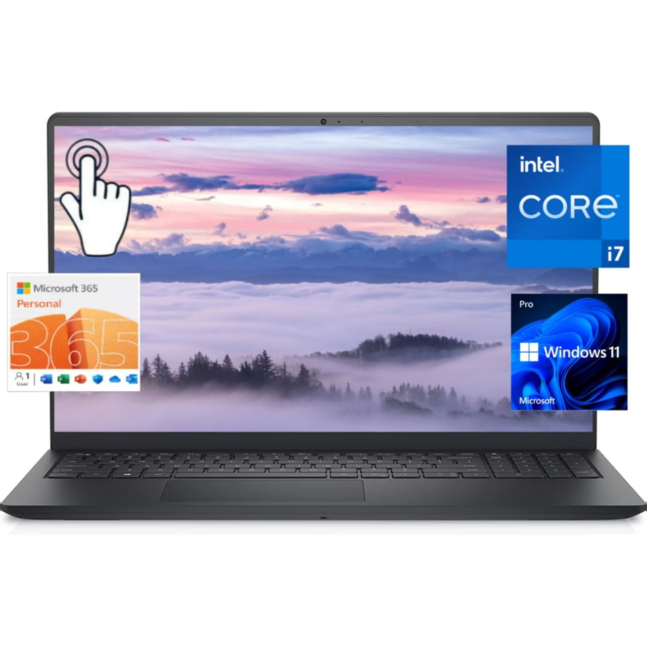 Dell Inspiron 15.6" FHD Touchscreen Business Laptop, Intel Core i7 ...