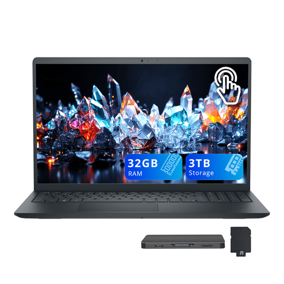Dell Inspiron 15.6" FHD Touchscreen Laptop, AMD Ryzen 5 7530U, 32GB RAM ...