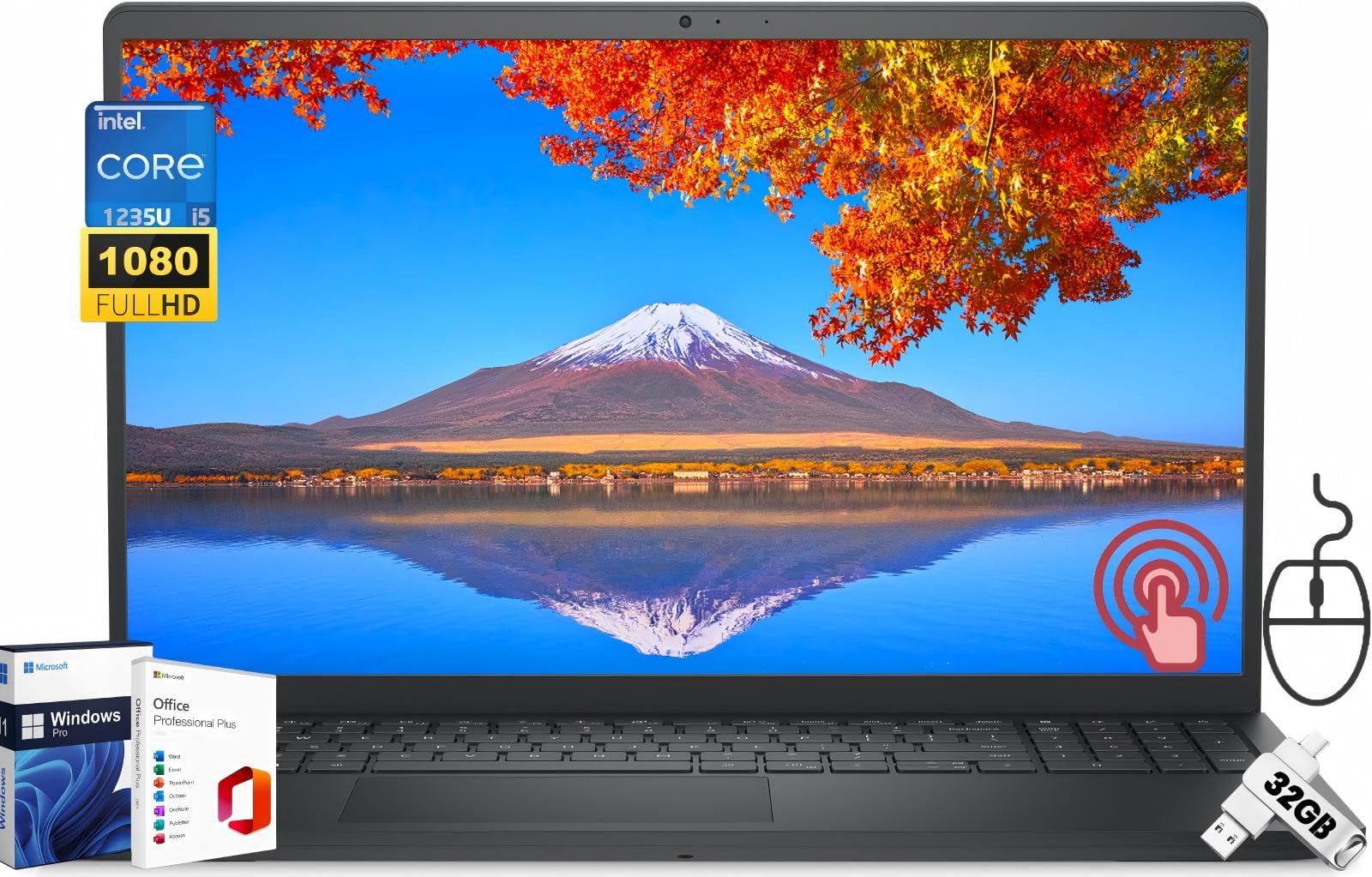 Dell Inspiron 15 Touchscreen Laptop Computer, Lifetime Office & Win 11 ...