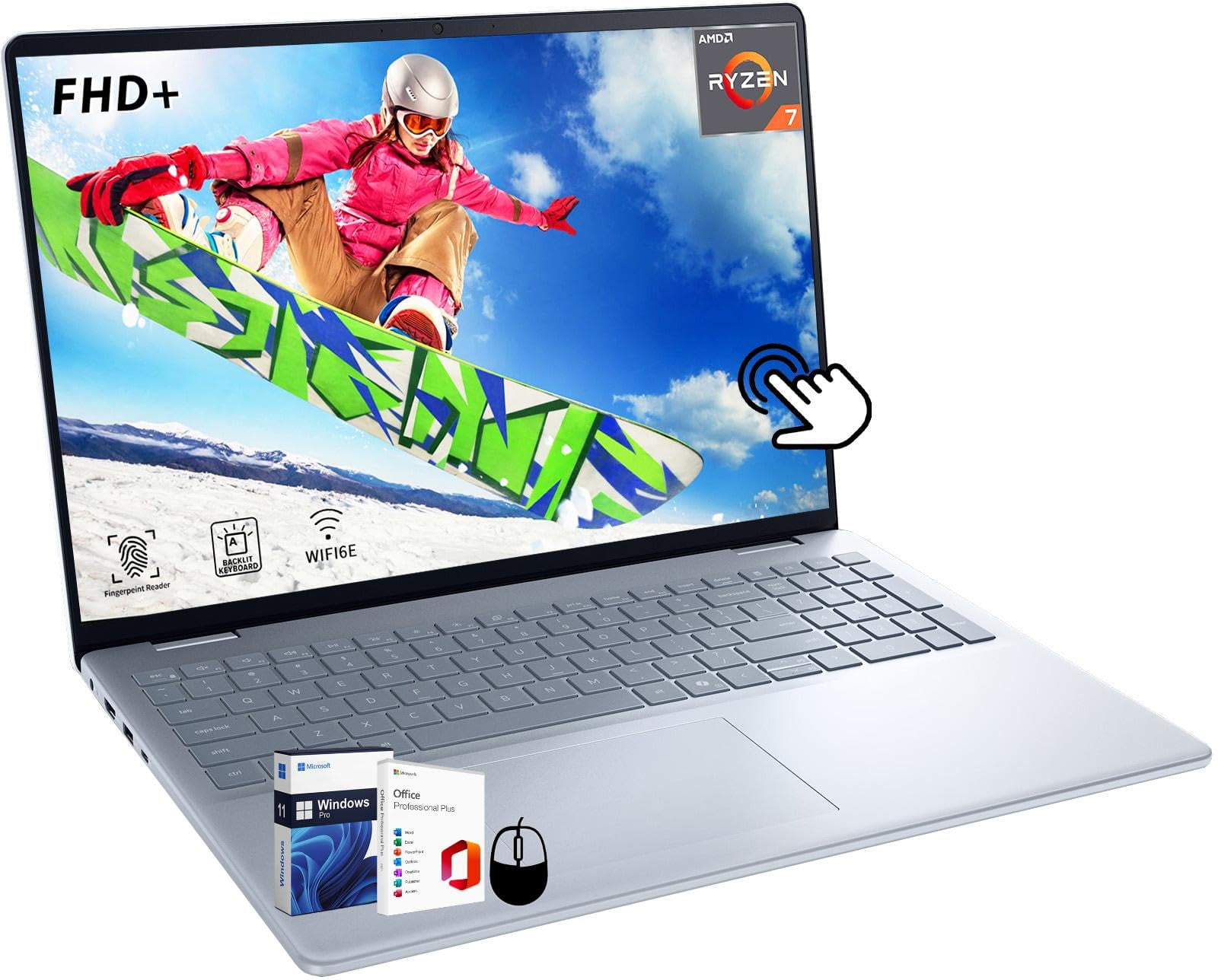 Dell Inspiron 16 5645 Touchscreen Laptop, 16" FHD+ 300-Nits Screen, AMD ...