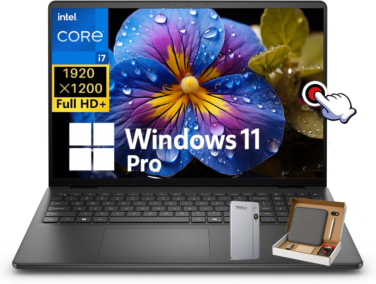 Dell Inspiron 16 Touchscreen Business Laptop, 16" FHD+ 300-Nits Display ...