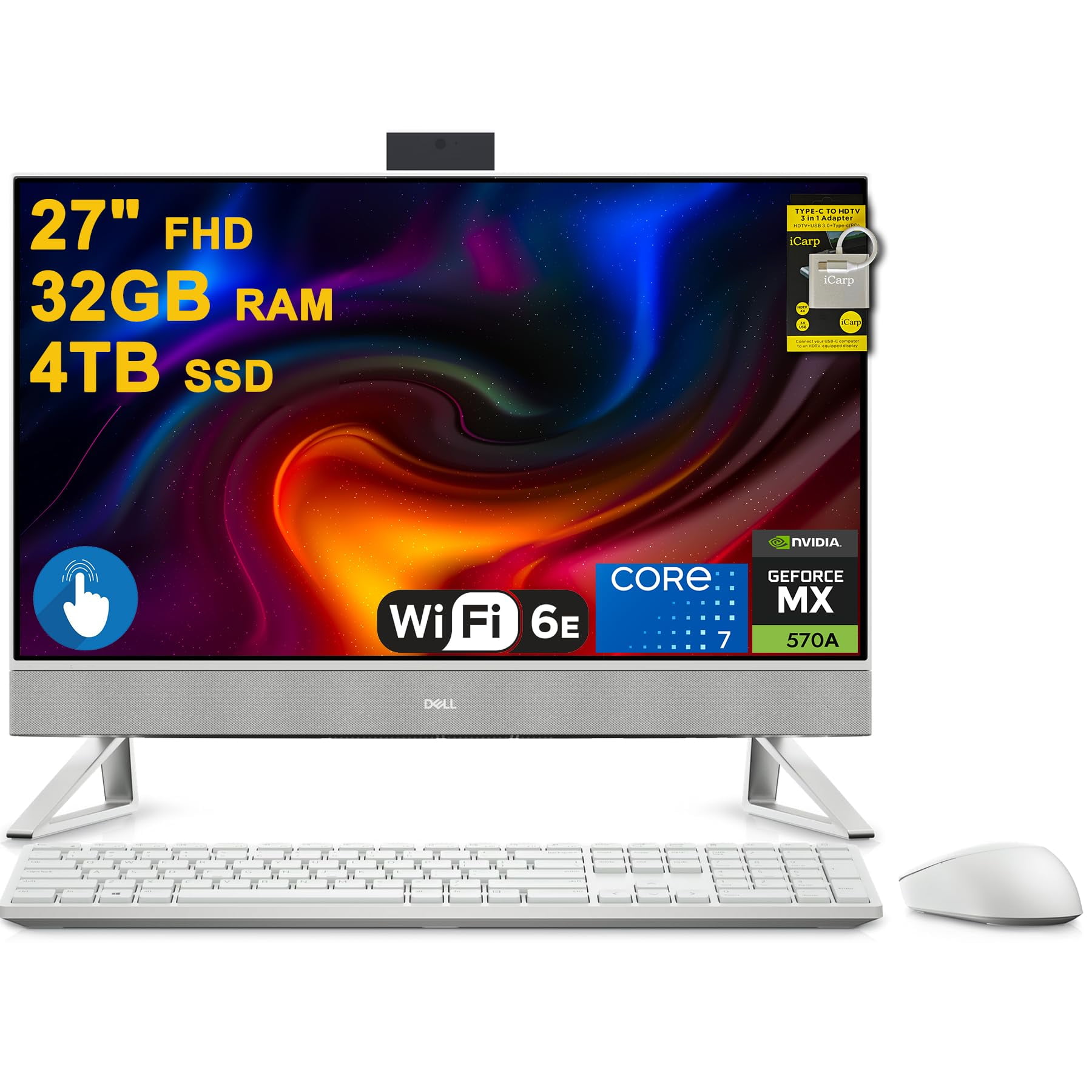 Dell Inspiron 27 7730 AIO Desktop 27" FHD Touchscreen (99% sRGB) Intel ...
