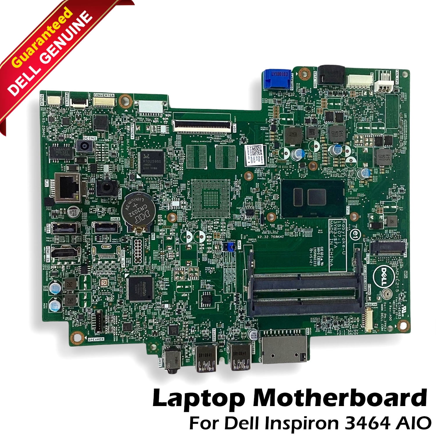 Dell Inspiron 3464 AIO DDR4 Motherboard with Intel i3-7100U 2.40GHz CPU ...