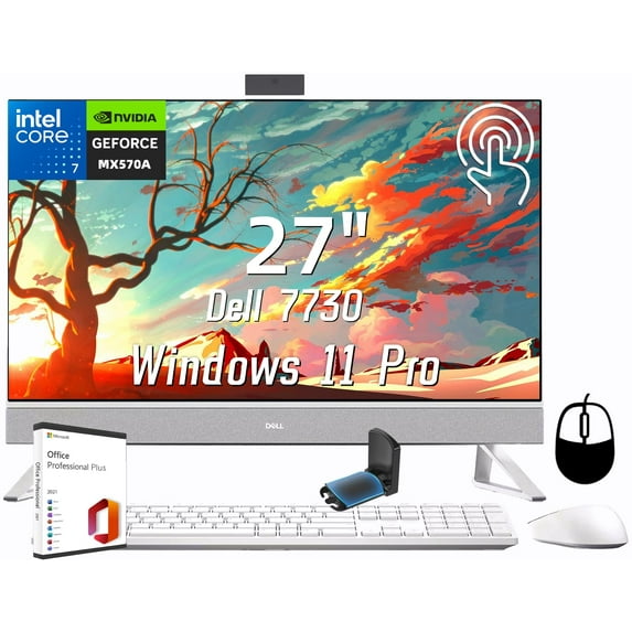 Dell Inspiron 7730 27" FHD Touchscreen All in One Desktop, Core 7-150U ...