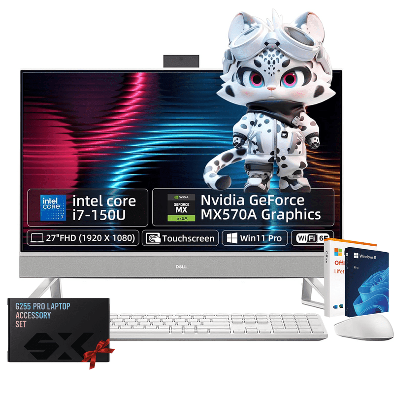 Dell Inspiron 7730 All-in-One Desktop, 27" FHD Touchscreen, Core 7-150U ...