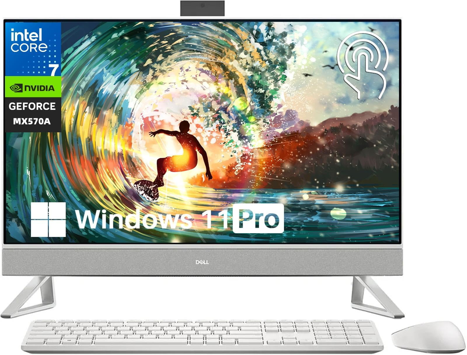 Dell Inspiron 7730 All-in-one Desktop, 27 Inch FHD Touchscreen Desktop ...