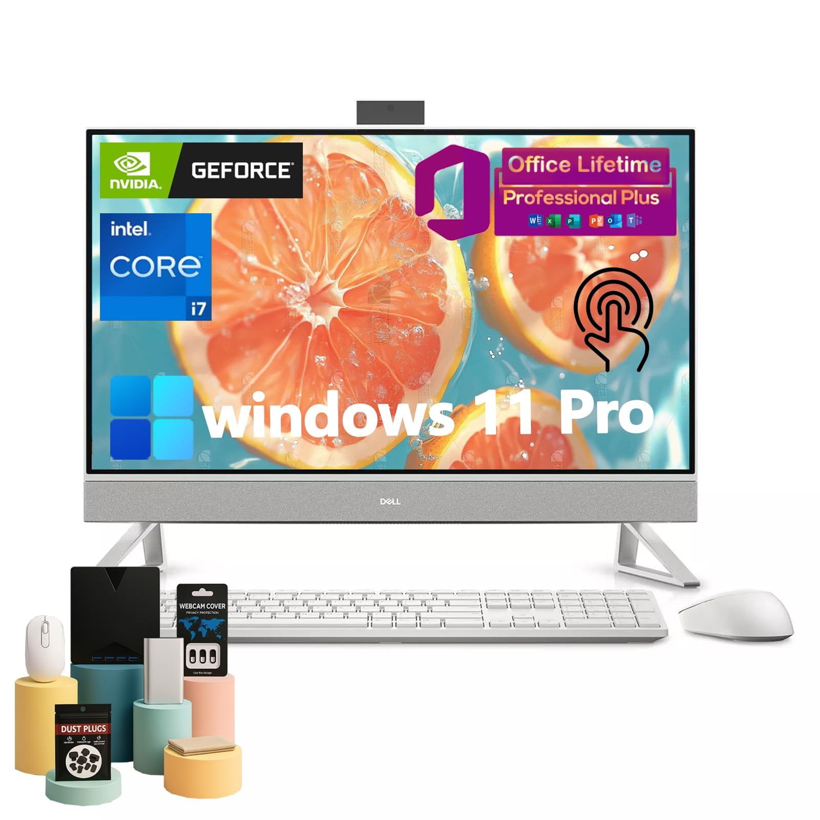 Dell Inspiron 7730 All in One Desktop, 27-inch FHDTouchscreen, Intel ...