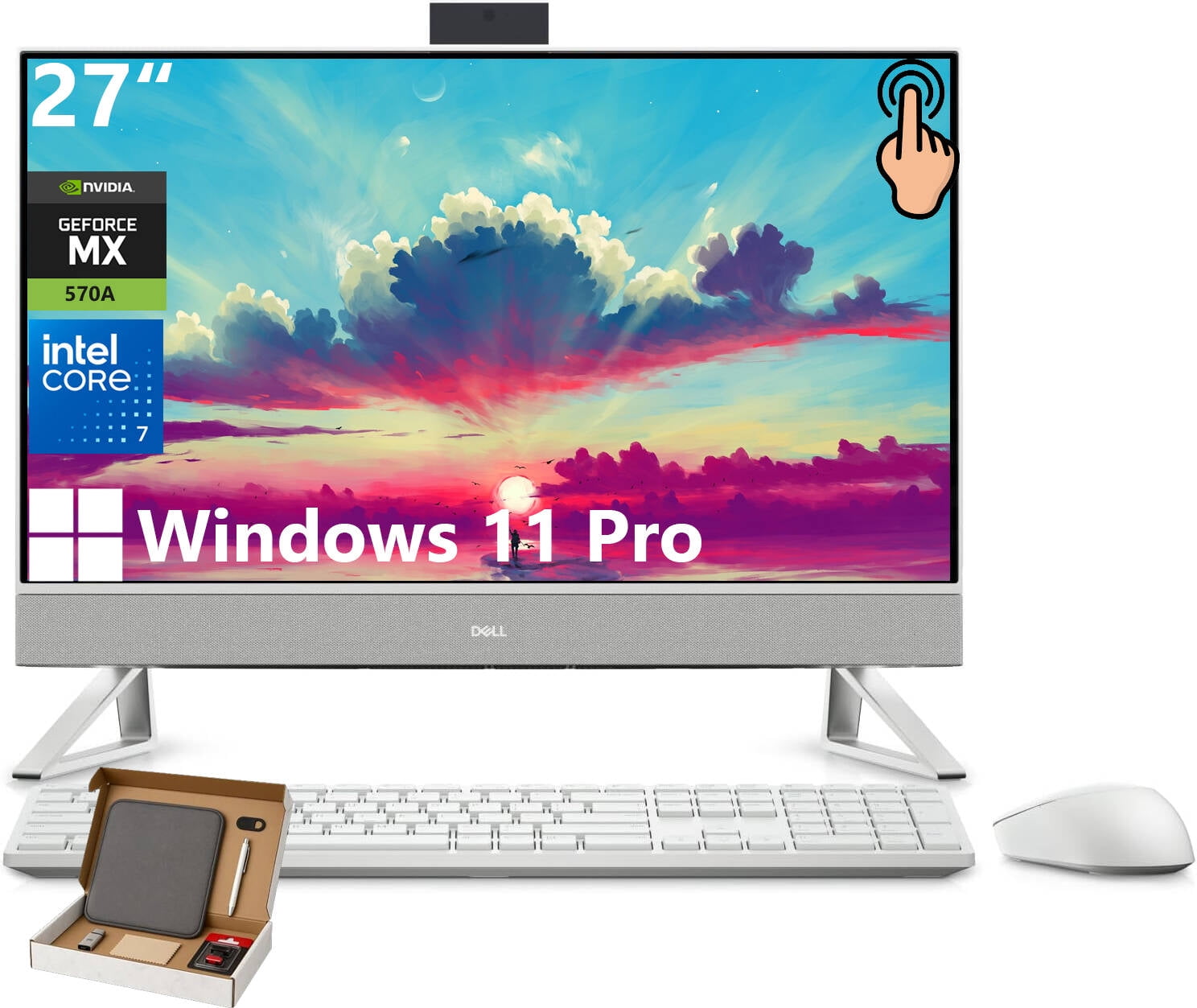 Dell Inspiron All in One Desktop PC, 27 Inch FHD Touch Screen, Intel ...