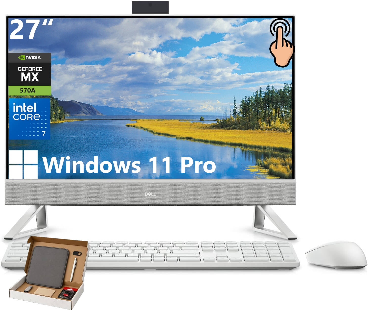 Dell Inspiron All in One Desktop PC, 27" Touch Screen, Intel Core 7 ...