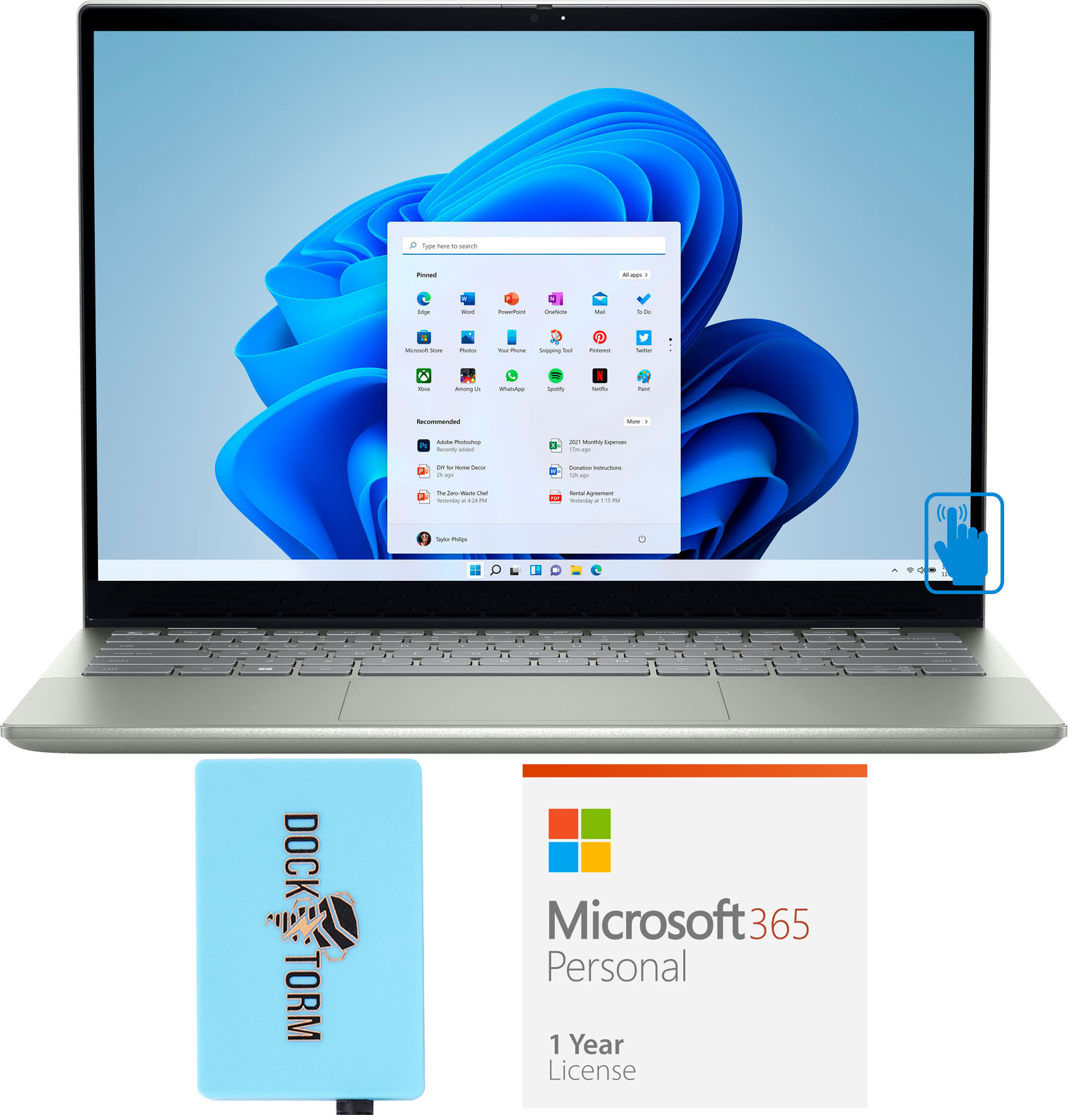 Dell Inspiron i7425 Home & Entertainment 2-in-1 Laptop (AMD Ryzen 7 5825U 8-Core, 14.0" 60Hz ...