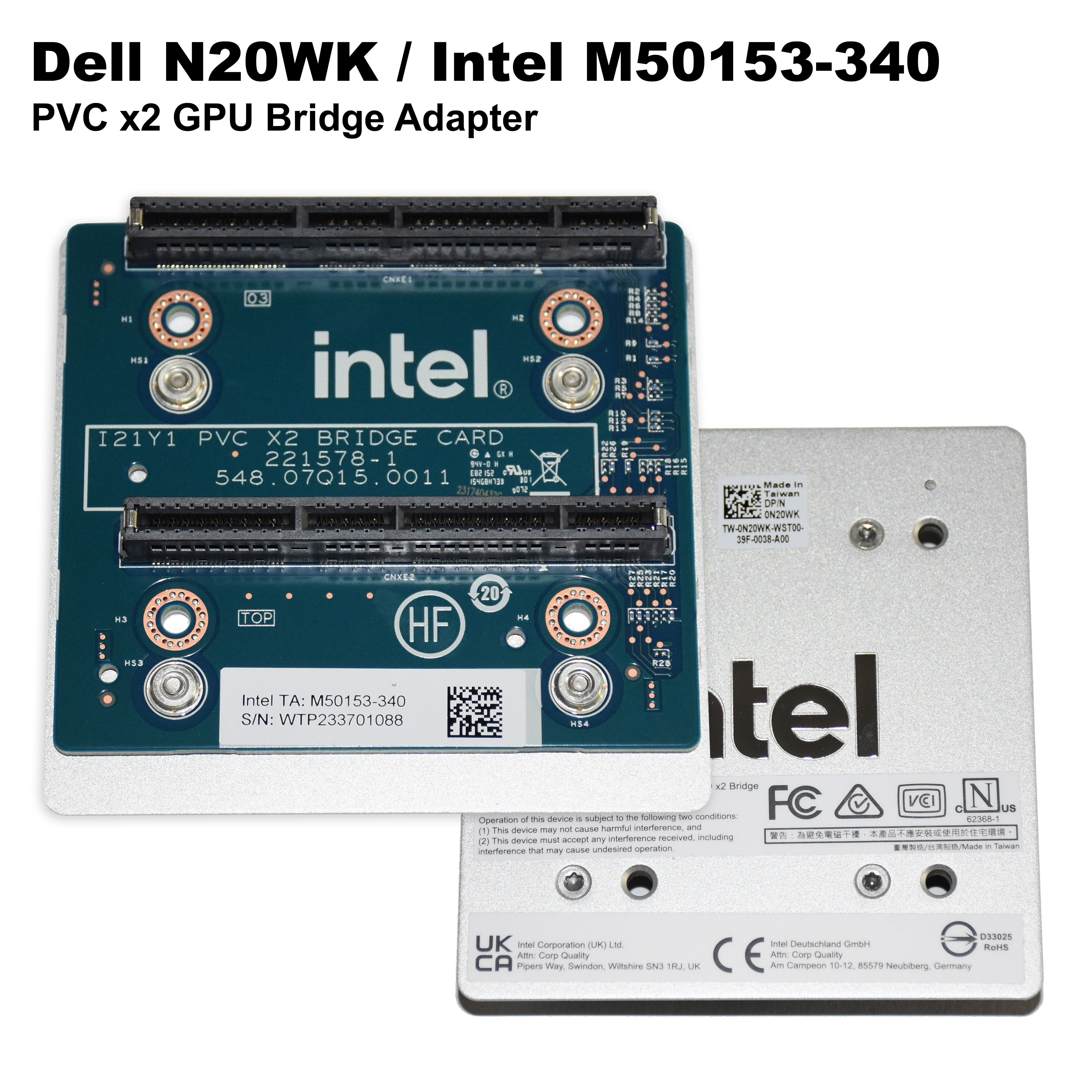 Dell Intel GPU Max 1100 x2 Bridge Adapter – N20WK - Walmart.com