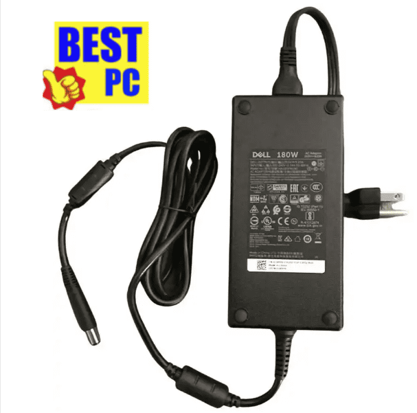 Dell 180W Adapter for Latitude, Inspiron: LA180PM180 w/ Cord Plug ...