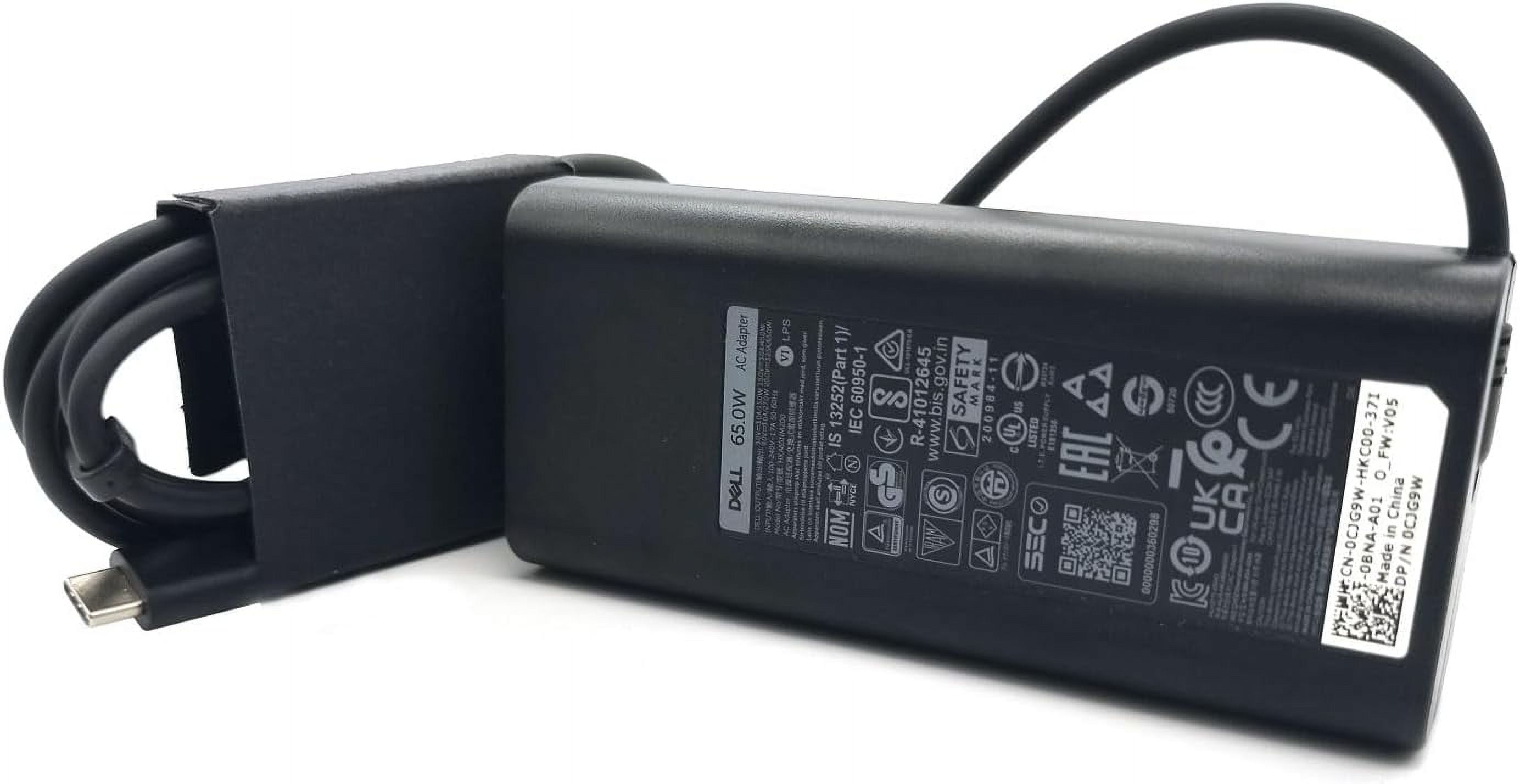 Dell Laptop Charger 65W USB-C, AC Adapter with Power Cord, LA65NM190 ...