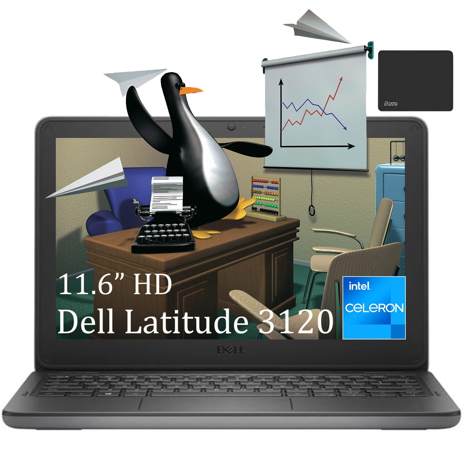 Dell Latitude 3120 Laptop, 11.6" HD(1366 x 768) Display, Intel Celeron ...