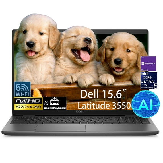 Dell Latitude 3550 15.6" Business Laptop, FHD AI Computer, Intel Ultra 5 135U Processor (12 ...