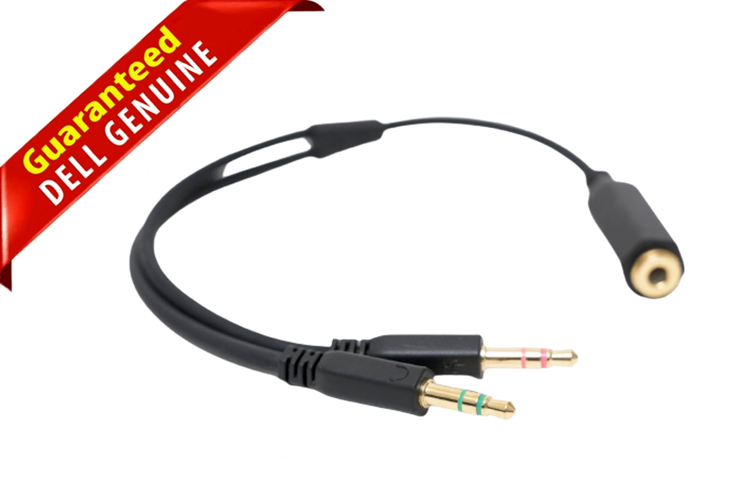 Dell Mic Audio Y Splitter for AW310H Headphone 3.5mm Female to 2 Dual 3 ...