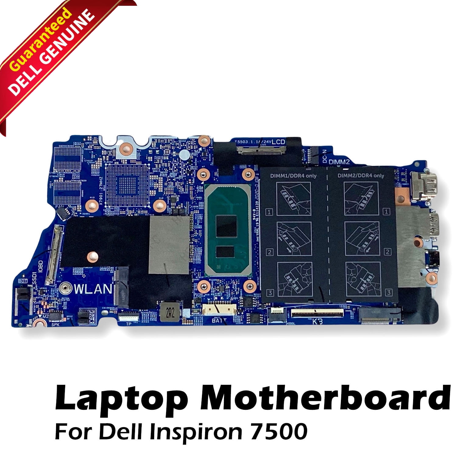 Dell OEM Inspiron 7500 2-in-1 Silver Motherboard Core i5 1.0GHz Quad ...