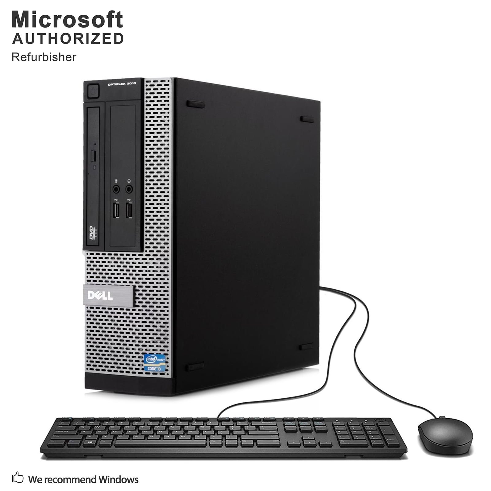 Pre-Owned Dell OptiPlex 3010 Small Form Factor PC, Intel Core I3-3220 3.1Ghz, 8G DDR3, 250G HDD ...