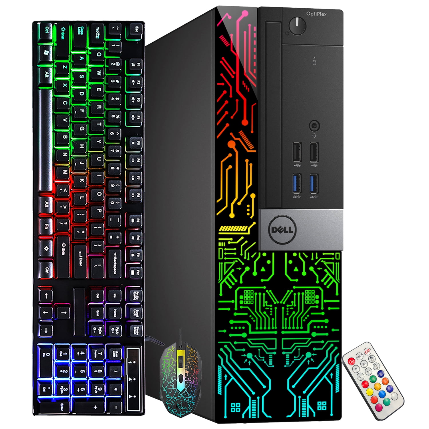 Dell OptiPlex Customized RGB Lights Gaming Computer PC Intel i5 Quad ...