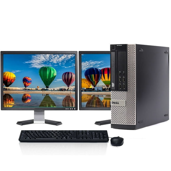 Desktop Computer Dual Monitors