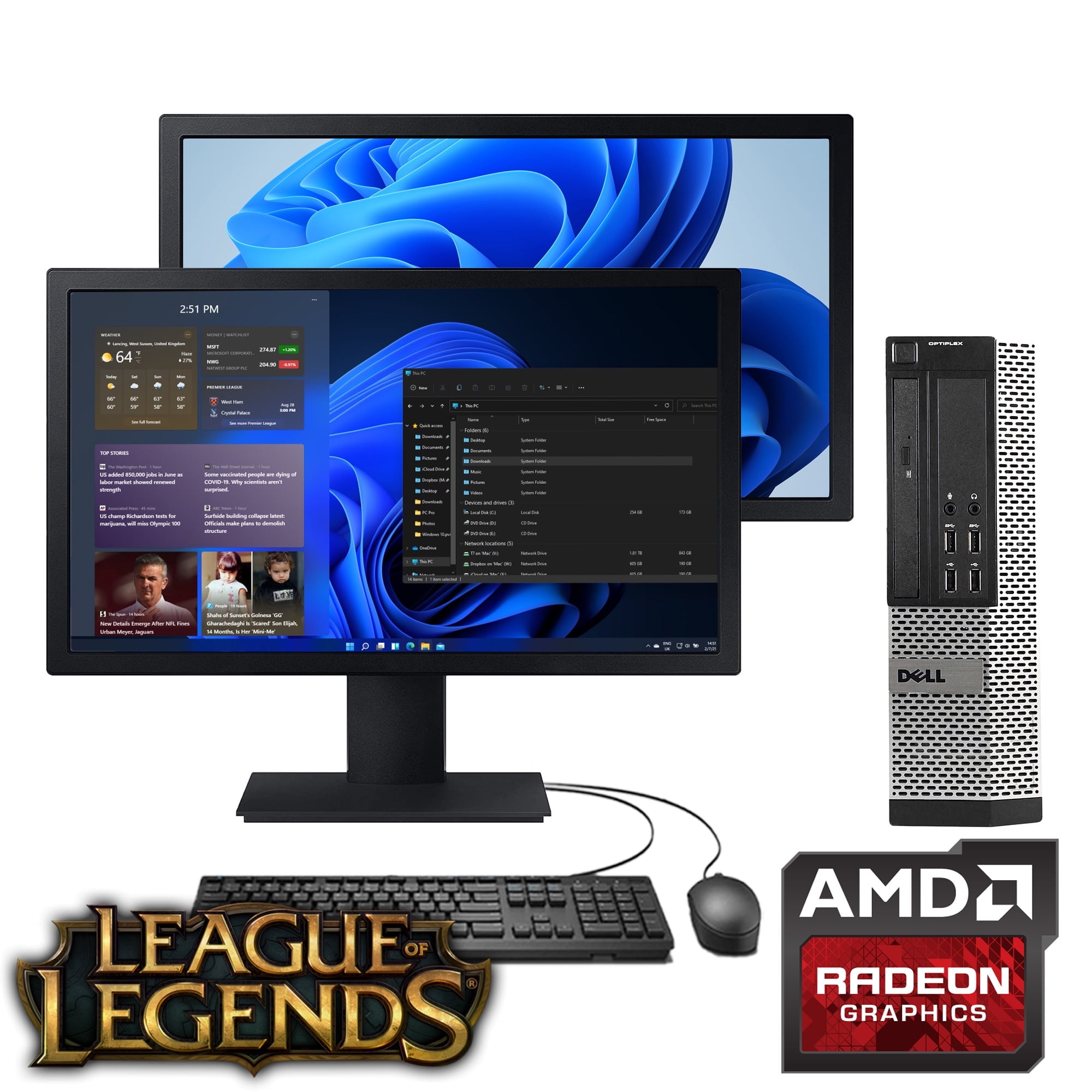 Pre-Owned Dell OptiPlex Gaming Computer PC, Intel i5 Quad Core Gen 3 ...