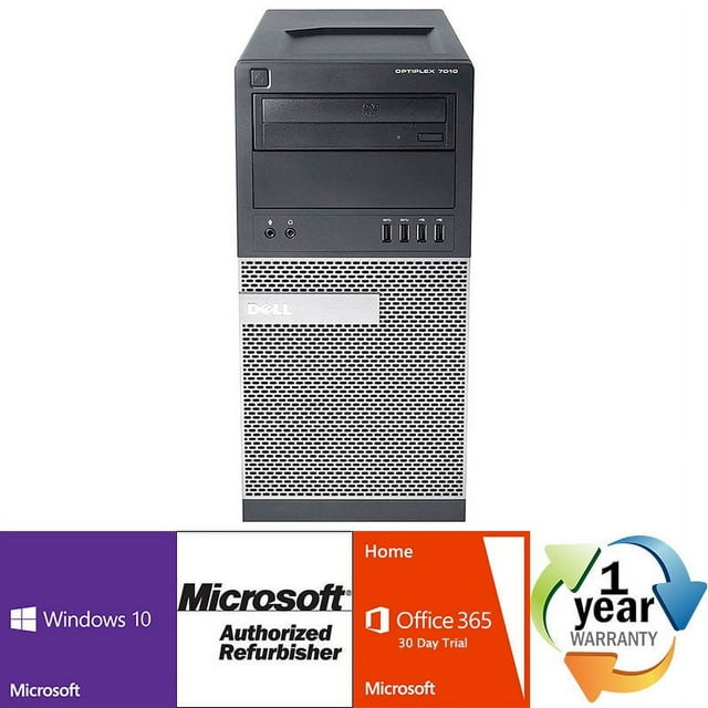 Pre-Owned Dell Optiplex 7010 Desktop PC with Intel Core i5-3470 Processor, 16GB Memory, 2TB Hard ...
