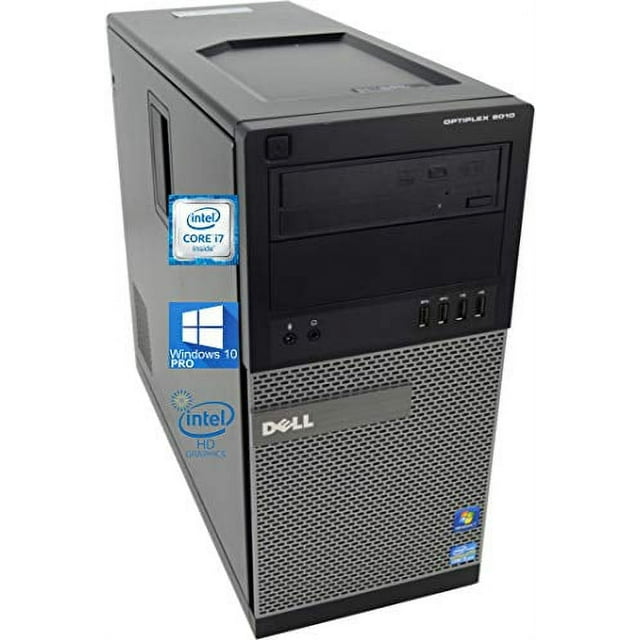 Pre-Owned Dell Optiplex 7010 Tower Desktop Computer, Intel i7-3770 Upto ...