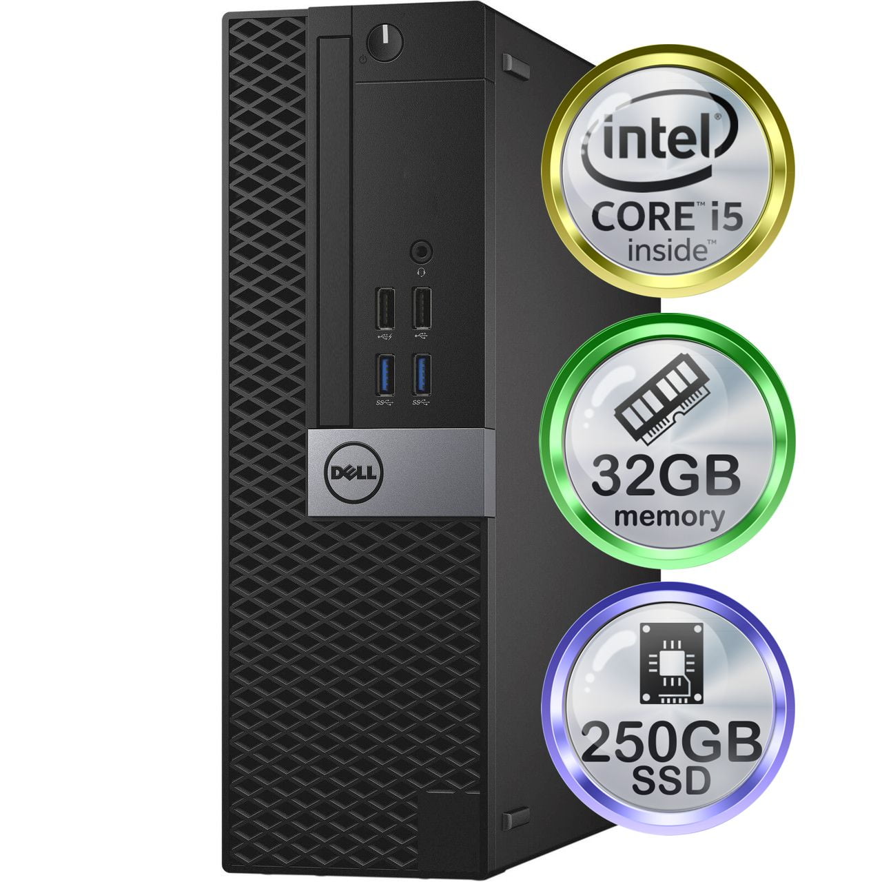 Dell Optiplex 7040 Desktop Computer | Quad Intel i5 (3.2) | 32GB DDR3 RAM | 250GB SSD Solid ...