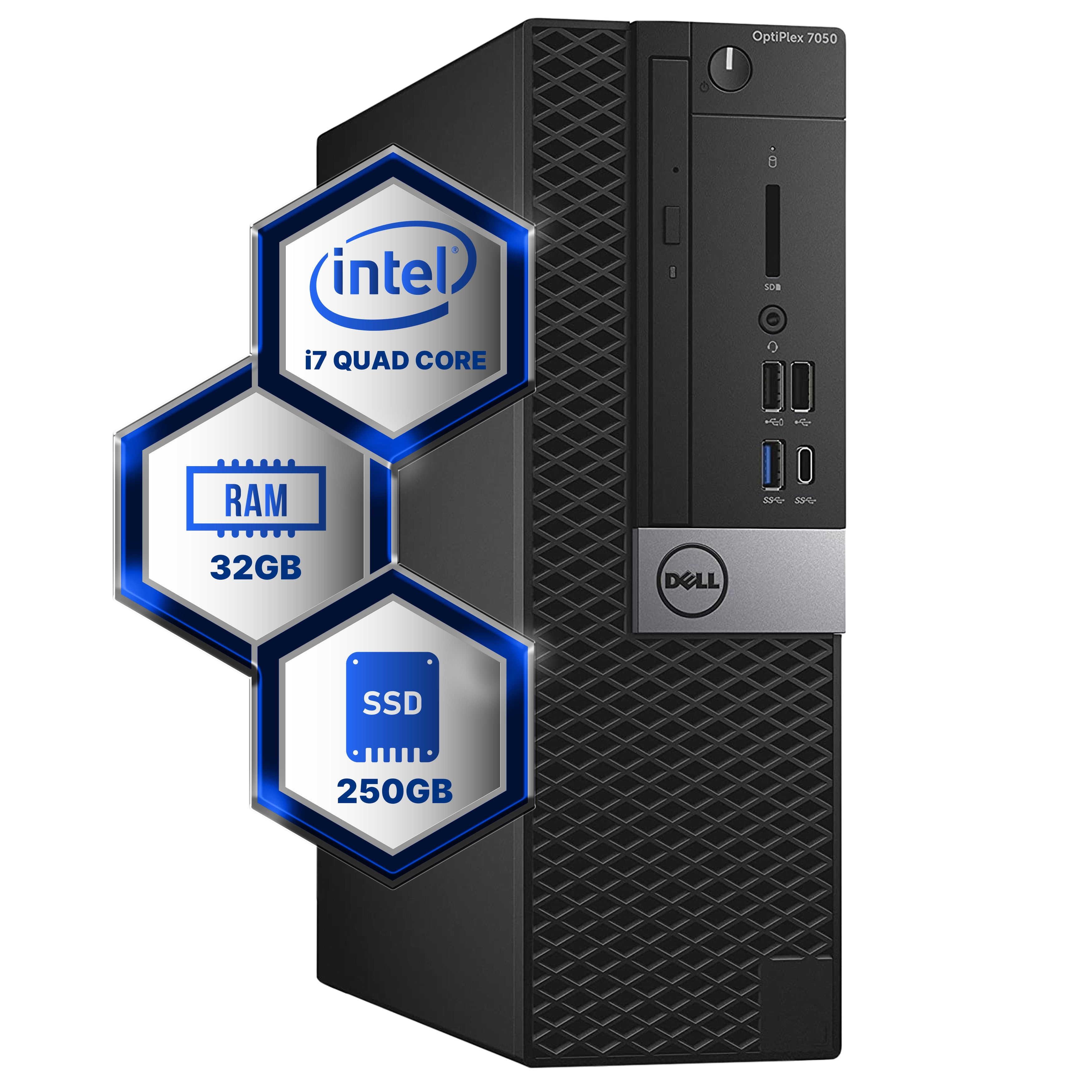 Dell Optiplex 7050 Desktop PC | Intel i7 Quad Core CPU | 32GB DDR4 ...