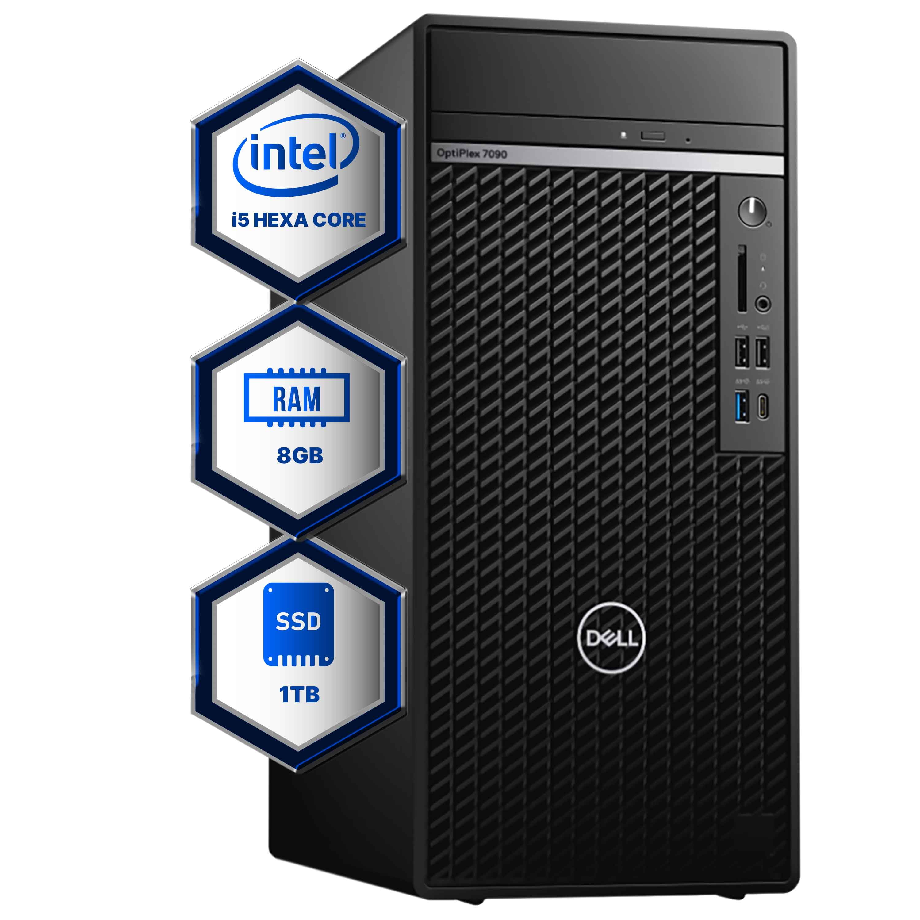 Dell Optiplex 7090 Tower Desktop Computer | Hexa Core Intel i5 (3.2 ...