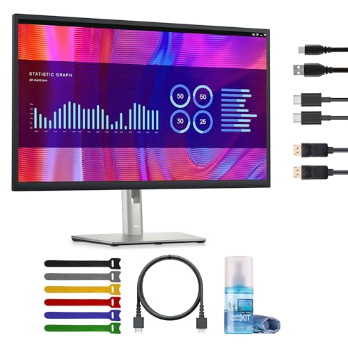 Dell P2723DE 27" 1440p USB Type-C Hub Monitor + Straps + 2 Meter HDMI ...