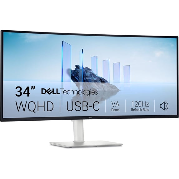 Dell Plus S3425DW 34" Class UW-QHD Curved Screen LED Monitor, 21:9, Ash ...