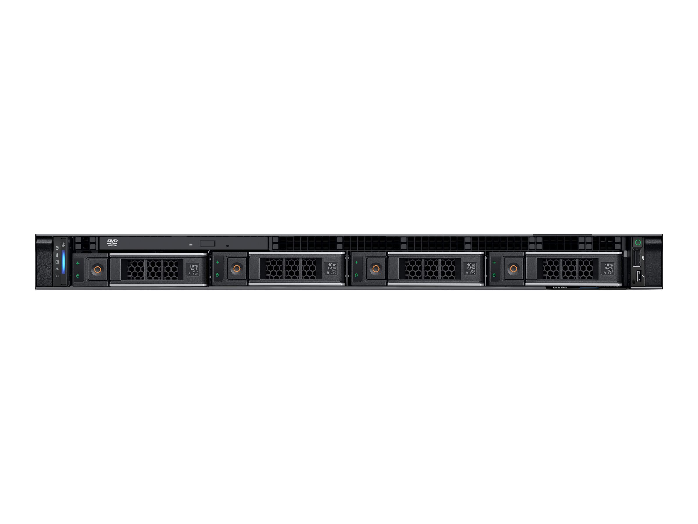 Dell PowerEdge R250 - Server - rack-mountable - 1U - 1-way - 1 x Xeon E ...