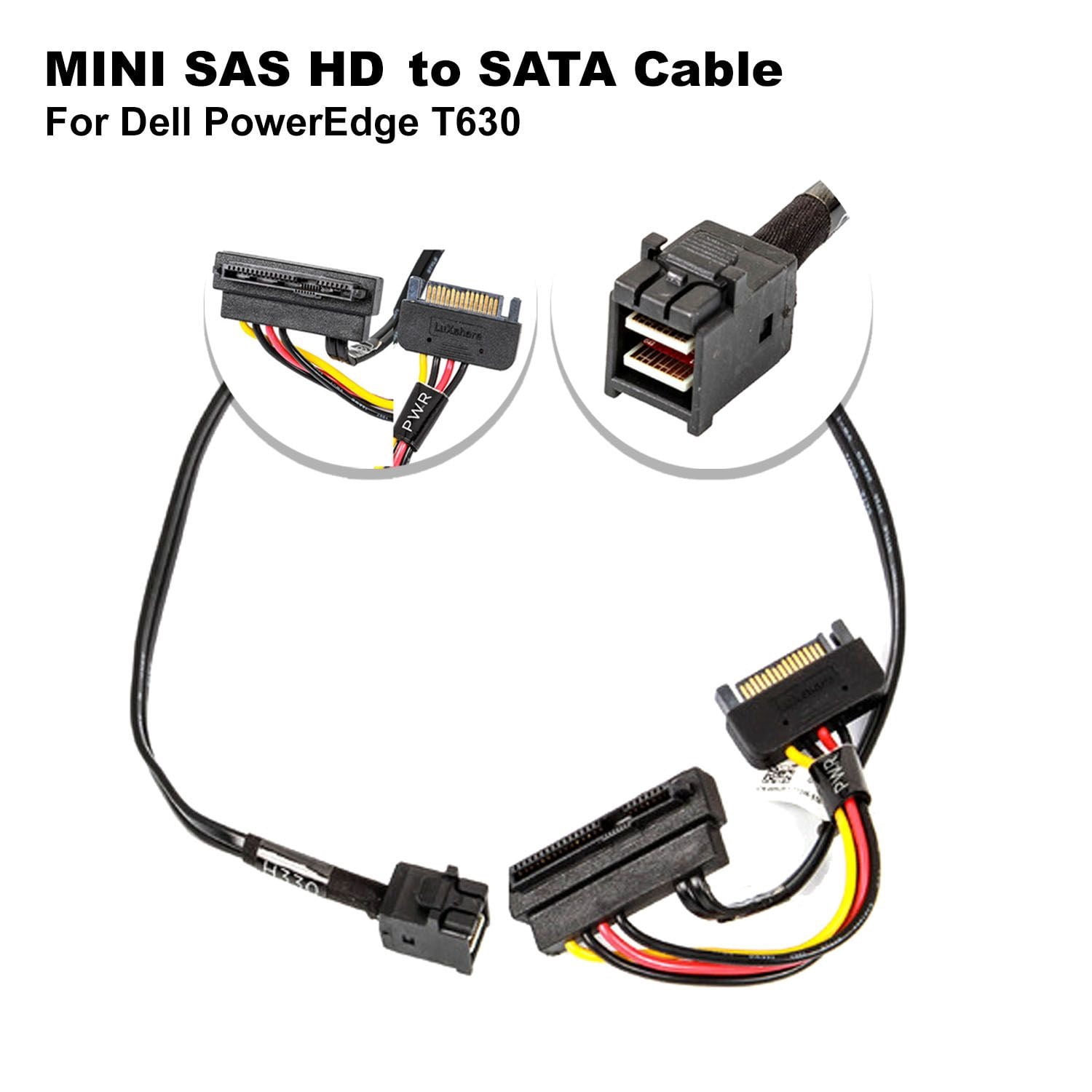 Dell PowerEdge T630 18.5" Mini-SAS HD to SAS/SATA Cable 0H2F7 - Walmart.com