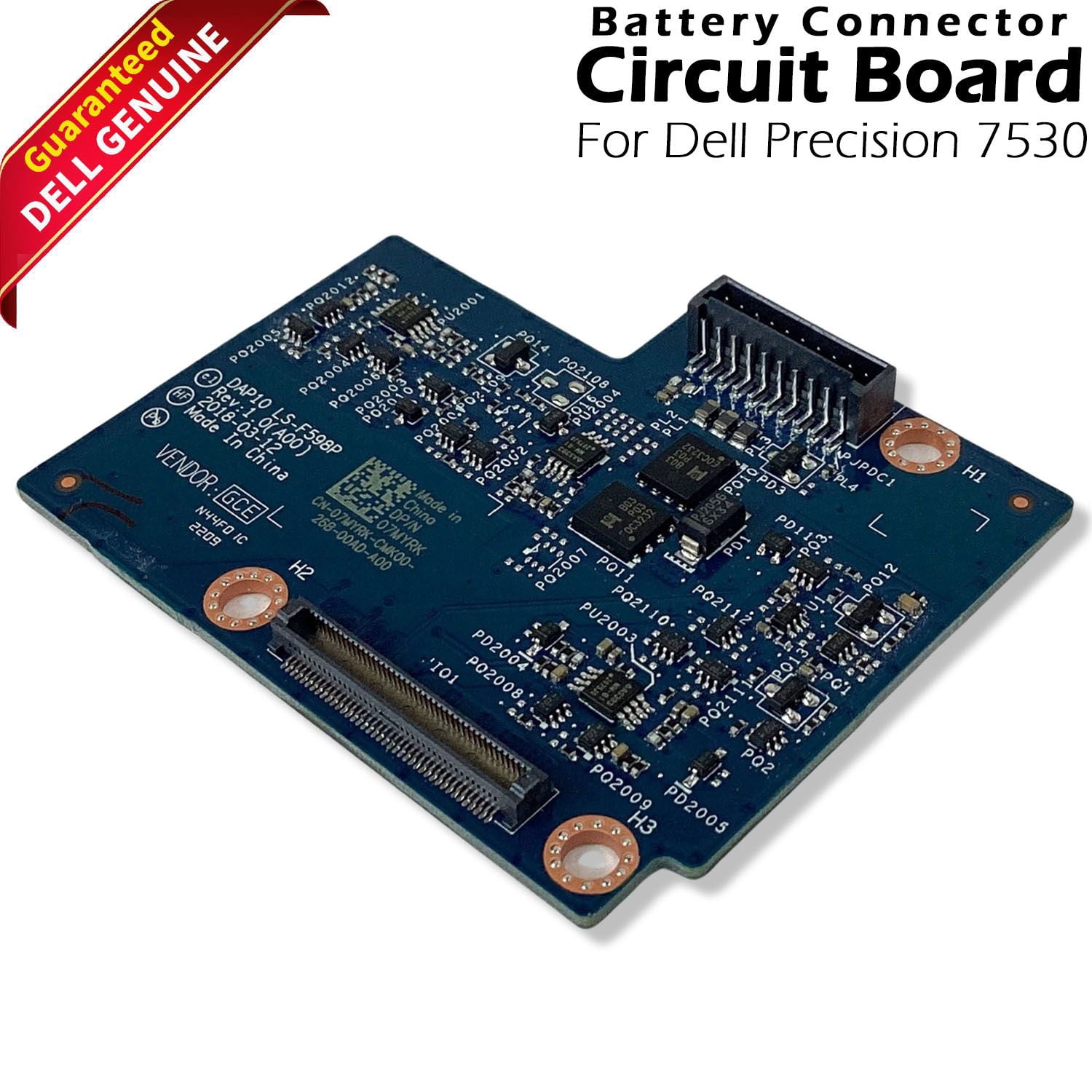 Dell Precision 7530 Laptop Battery Connector Circuit Board 7MYRK LS ...