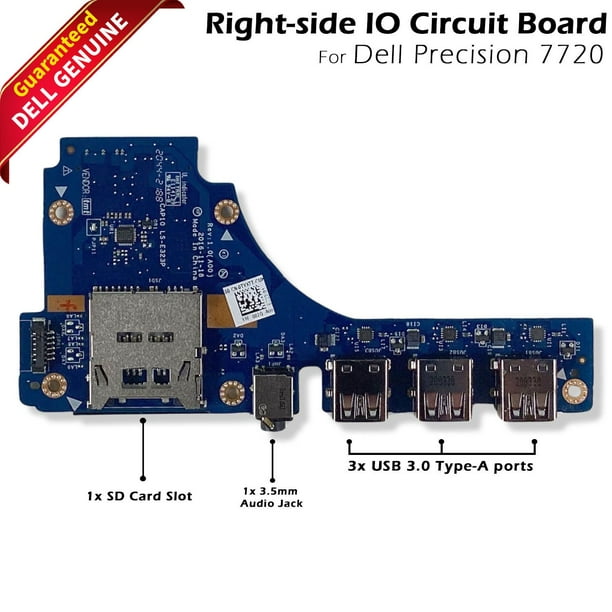 Dell Precision 7720 Right-Side IO Circuit Board Audio USB Port TYX7T LS ...