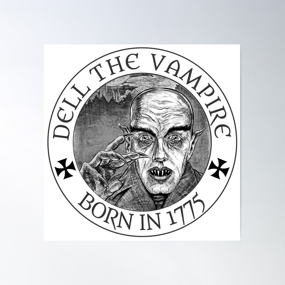 Dell The Vampire Poster Wall Art, Modern Wall Decor For Living Room ...