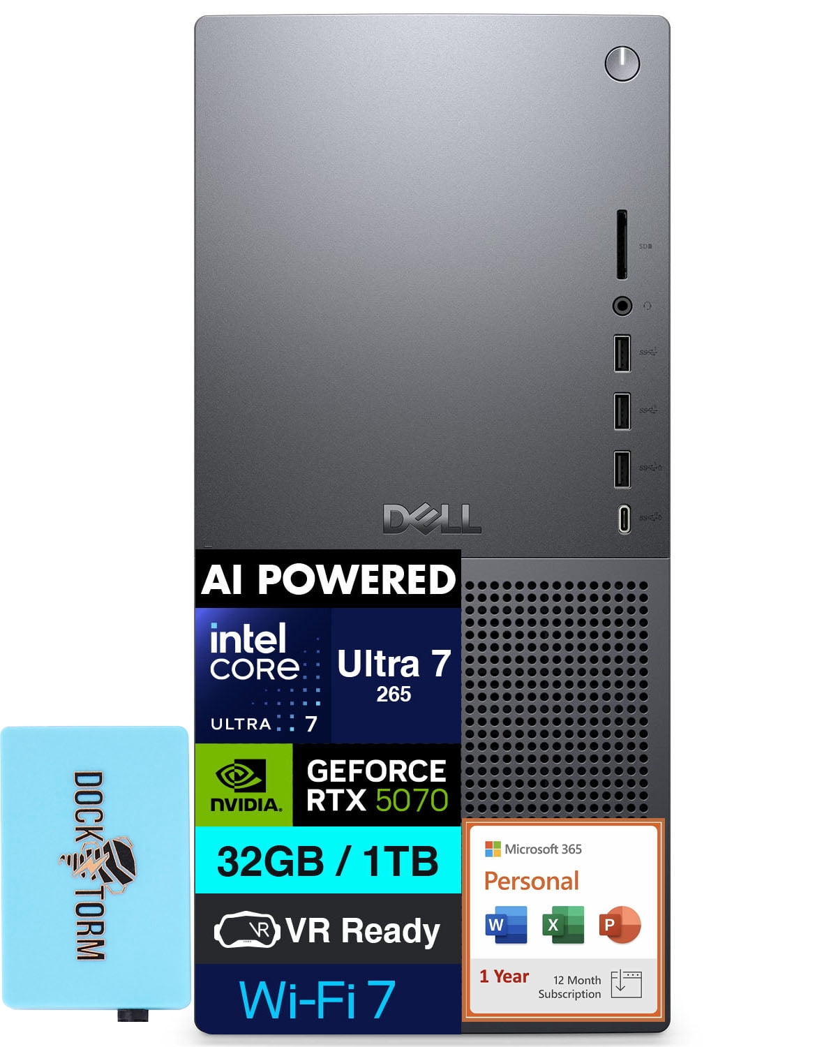 Dell Tower Plus EBT2250 AI Powered Desktop (Intel Ultra 7-265, 32GB ...
