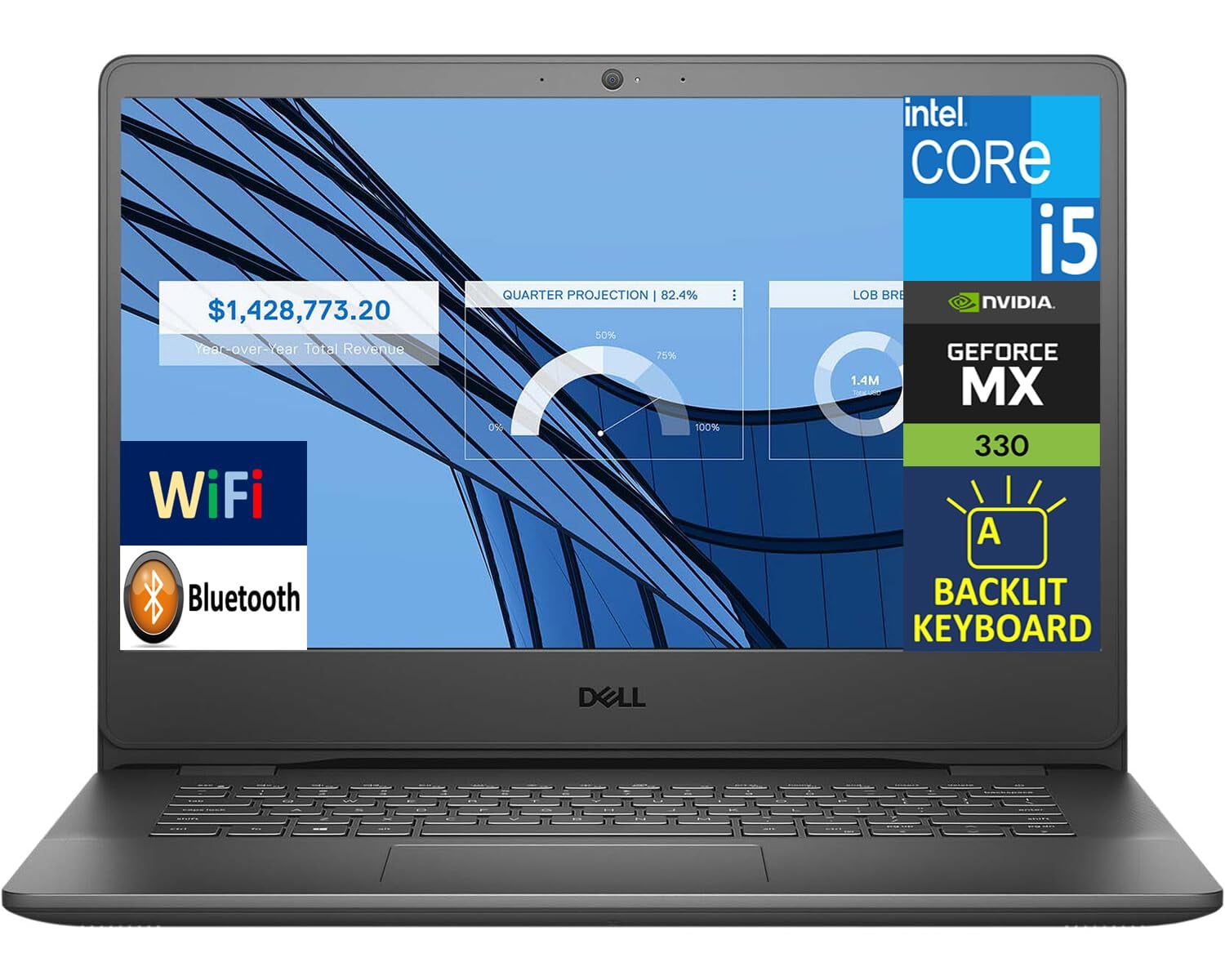 Dell Vostro 3400 14.0" HD Business Laptop (4-Core Intel i5-1135G7, 32GB ...