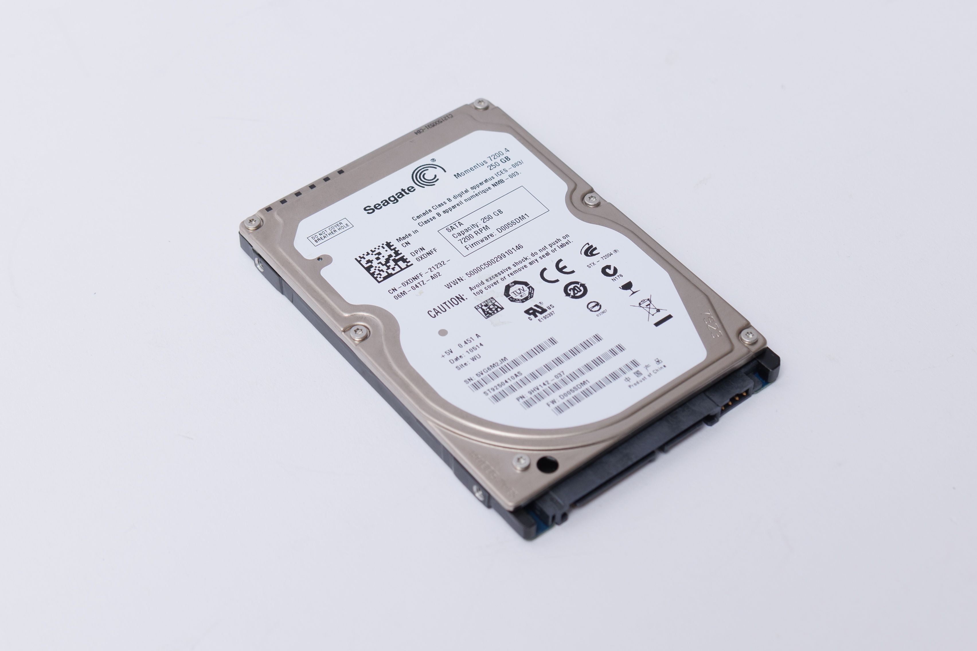 Dell XDNFF 250GB 7200 RPM SATA 3.0Gb/s 2.5" Internal Notebook Hard ...