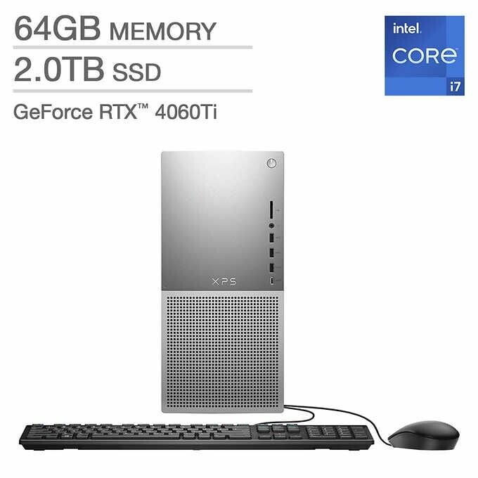 Dell XPS Tower - 14th Gen Intel Core i7-14700 - GeForce RTX 4060Ti - Windows 11 64GB RAM 2TB SSD ...