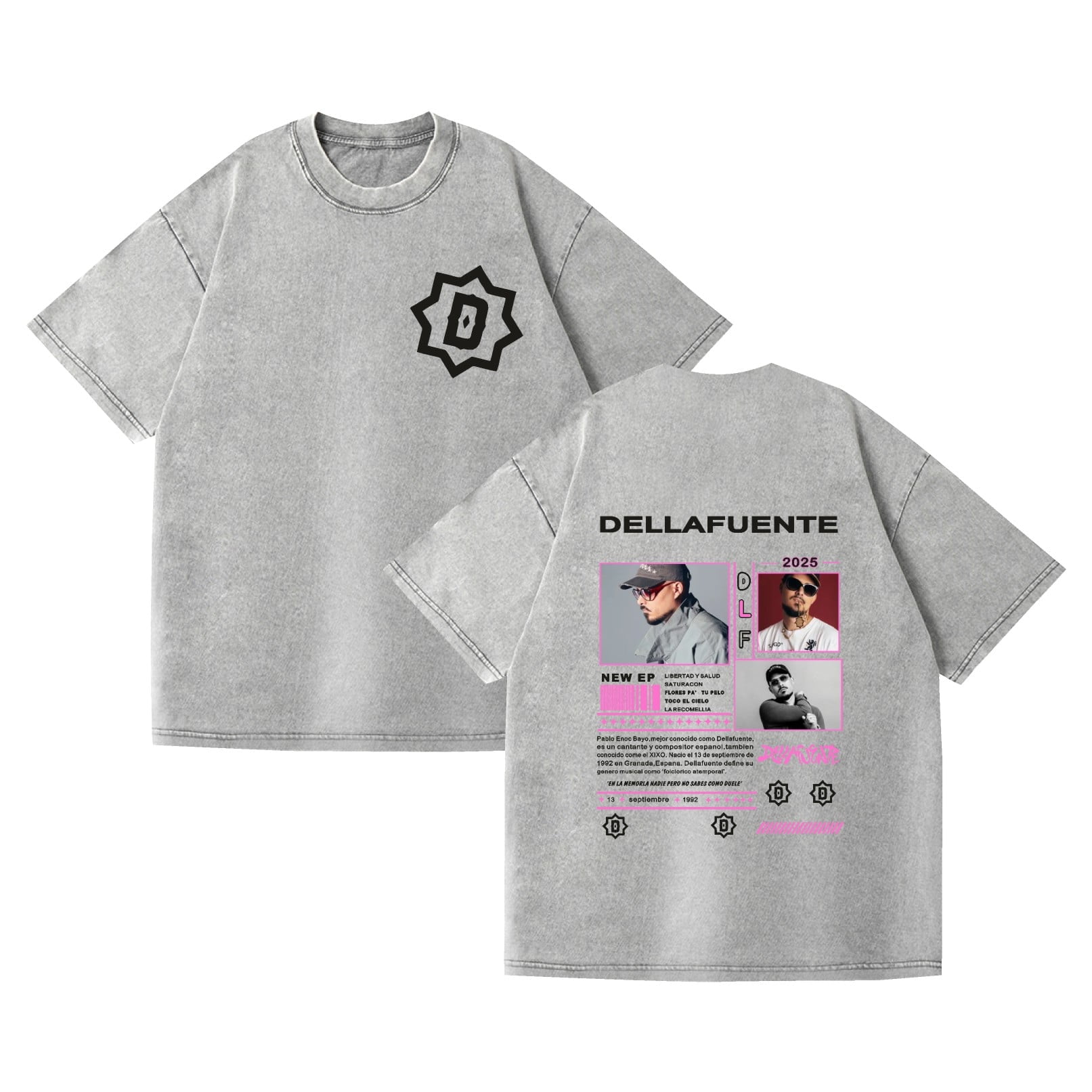 Della Fuente Merch Unisex Oversized Soft Pure Cotton T-Shirt - Vintage ...