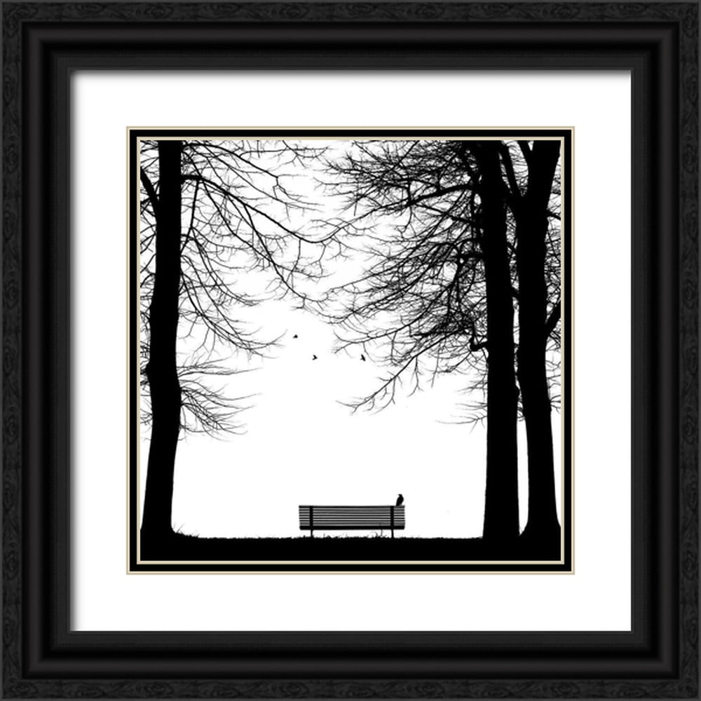 Della Latta, Massimo 12x12 Black Ornate Wood Framed with Double Matting ...
