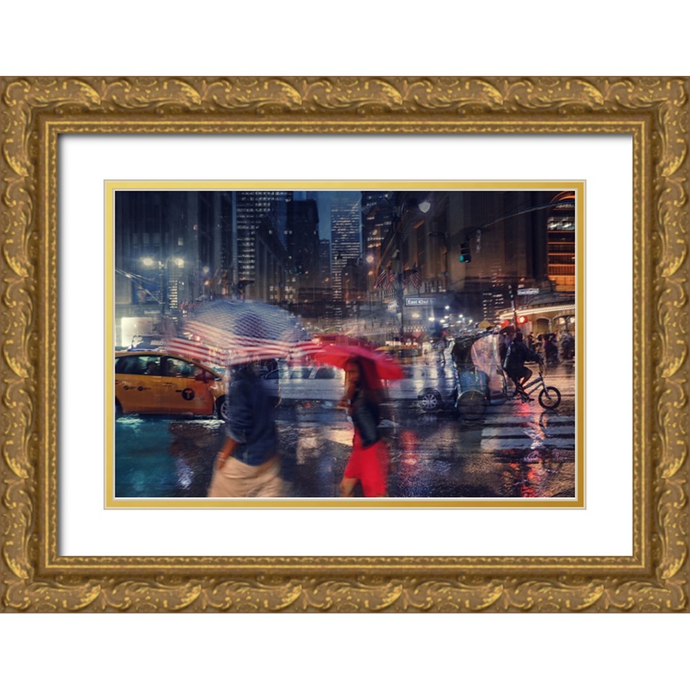 Della Latta, Massimo 14x11 Gold Ornate Wood Framed with Double Matting ...