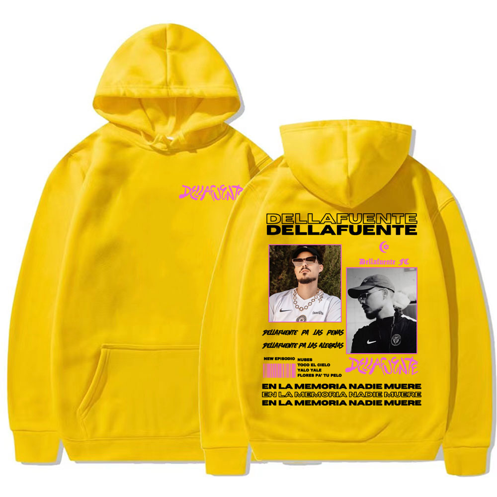 Dellafuente 2025 Tour Cover Hoodie Merch - Unisex Fashion Vintage Long ...
