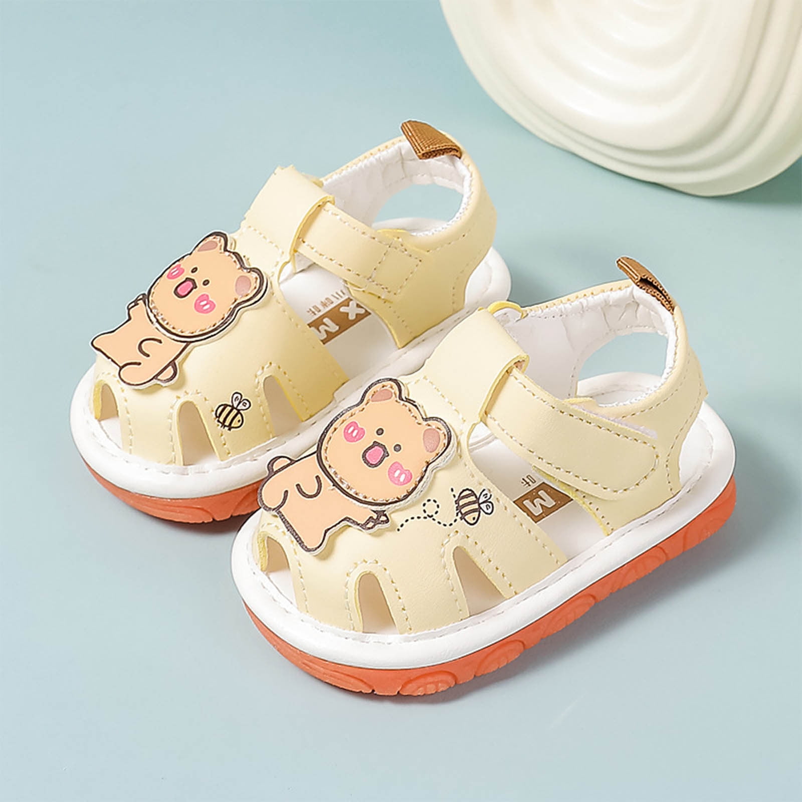 Delliss Baby Boys Girls Squeaky Sandals Non-Slip Soft Rubber Sole ...