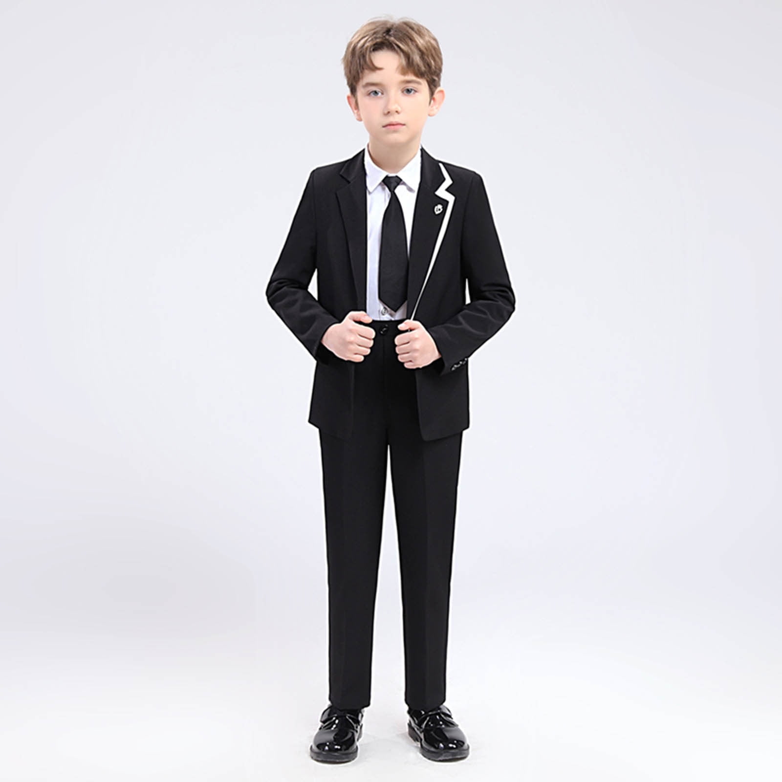 Delliss Boy's 6-Piece Formal Suit Set Includes Suit Jacket, Comfort ...