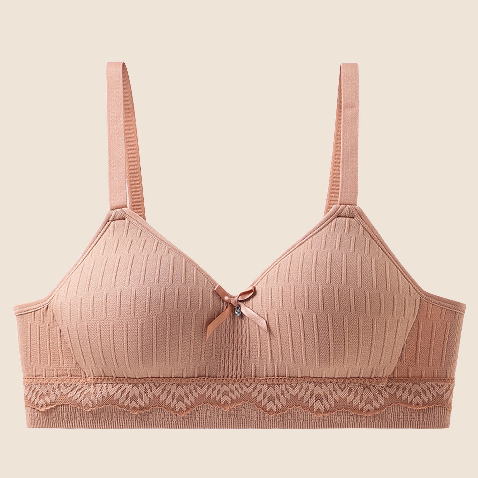 Delliss Bras for Girls Teens Solid Color Training Bra with Bow Soft Padded Bras 14-18Y ...