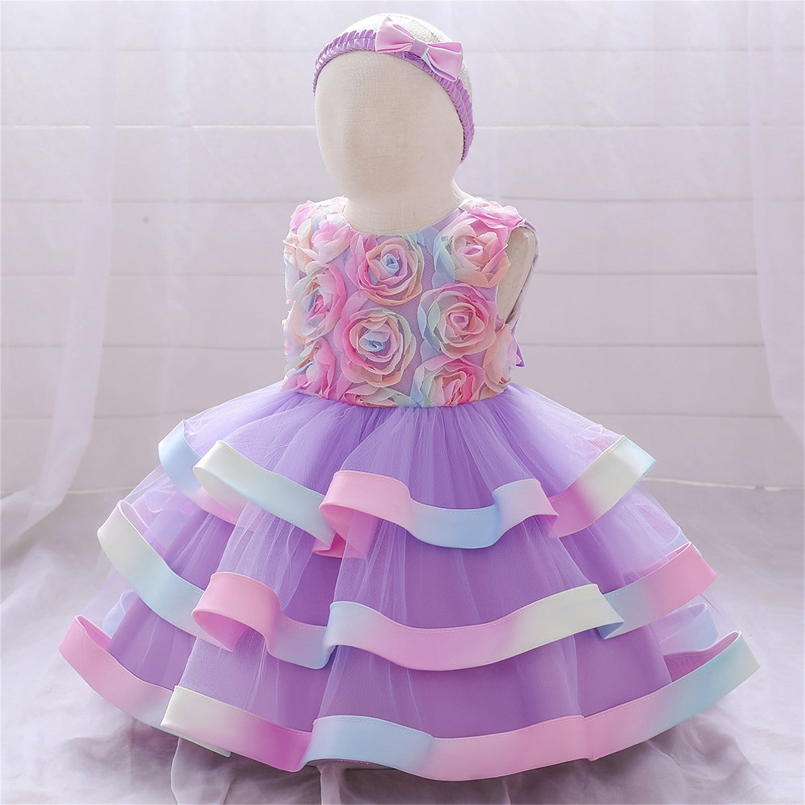 Delliss Flower Girl Dress Sleeveless Lace Top Tulle Skirt Girls Lace ...