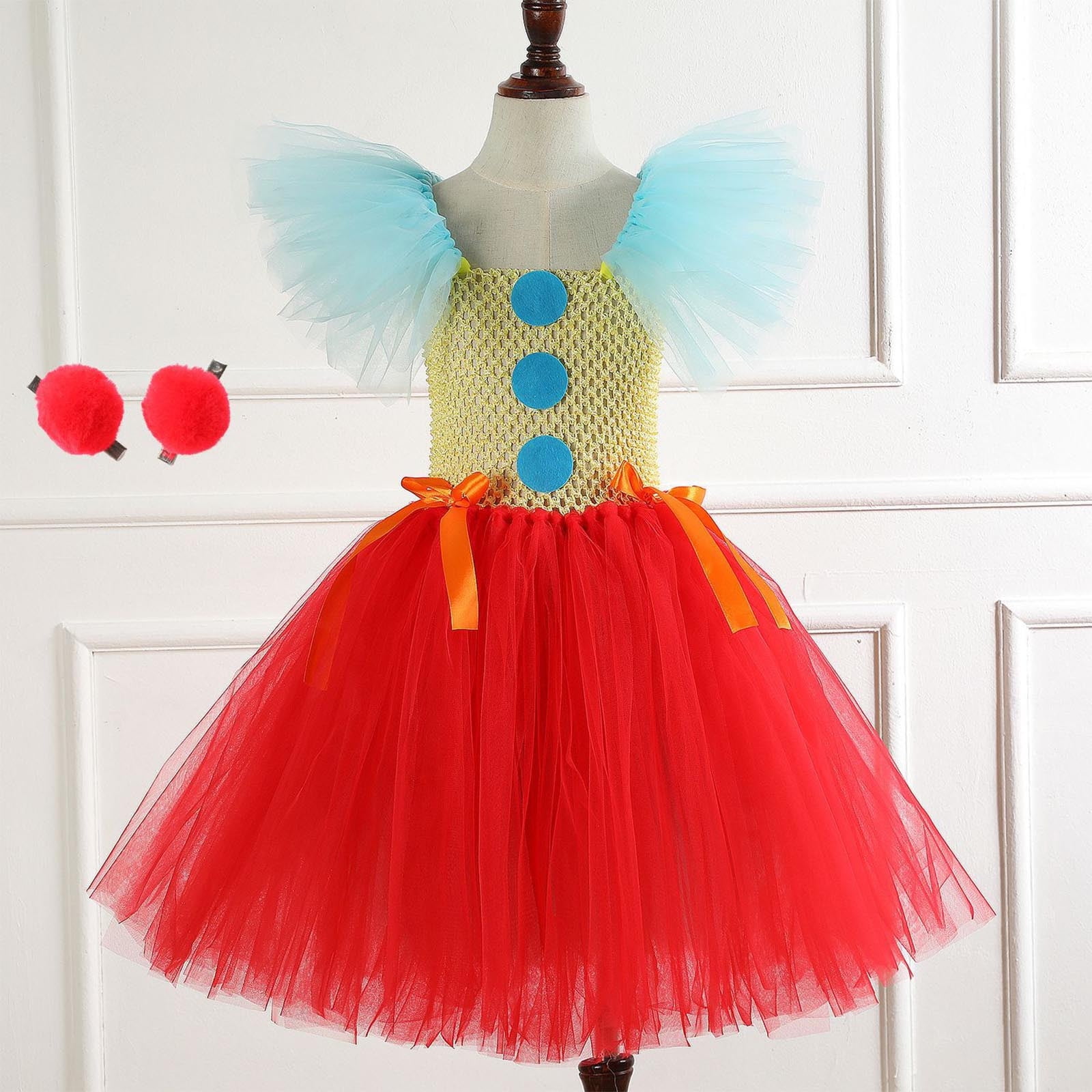 Delliss Girl's Halloween Stylish Square Neck Costume Flying Sleeve ...